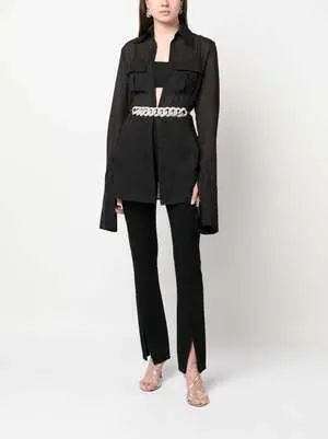 MONOT Georgette Semi-sheer Shirt