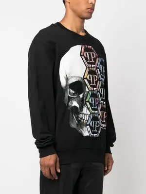 Philipp Plein Skull-print Cotton Sweatshirt