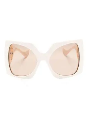 Gucci Interlocking G Square-frame Sunglasses - Neutrals