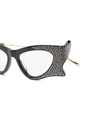 Gucci Crystal-embellished Irregular-shape Sunglasses