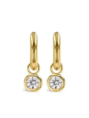 PRAGNELL 18kt Yellow Diamond Sundance Hoop Earrings - Gold