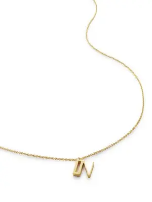 Monica Vinader Alphabet Adjustable Necklace - Gold