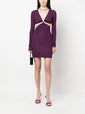 Dsquared2 Cut-out Mini Dress - Purple