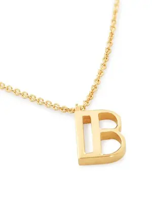 Monica Vinader B Pendant Charm Necklace - Gold