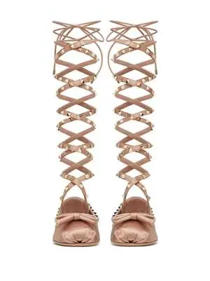 Valentino Garavani Rockstud Embellished Ballerinas - Pink
