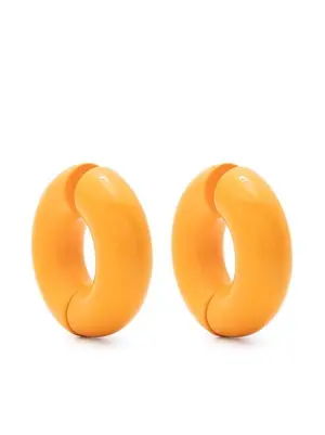 UNCOMMON MATTERS Large Strato Hoop Earrings - Yellow