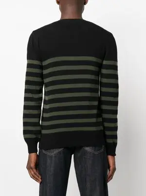 A.p.c. Striped Wool Jumper - Black