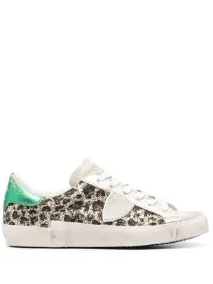Philippe Model Prsx Leather Low-top Sneakers - Neutrals