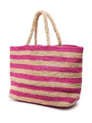 MC2 SAINT BARTH Woven Raffia Tote Bag