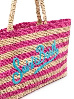 MC2 SAINT BARTH Woven Raffia Tote Bag