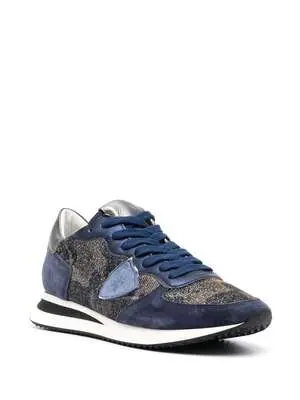 Philippe Model Leather Panelled Low-top Sneakers - Blue