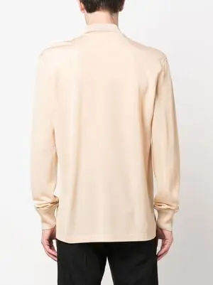 TOM FORD Piqué Long-sleeve Polo Shirt