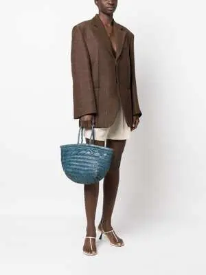 Dragon Diffusion Woven Leather Tote Bag