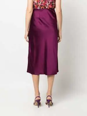 Patrizia Pepe High-waisted Satin Midi Skirt