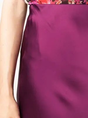 Patrizia Pepe High-waisted Satin Midi Skirt