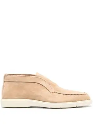 Santoni Almond-toe Suede Boots