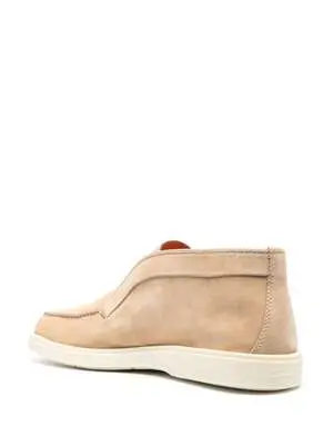 Santoni Almond-toe Suede Boots