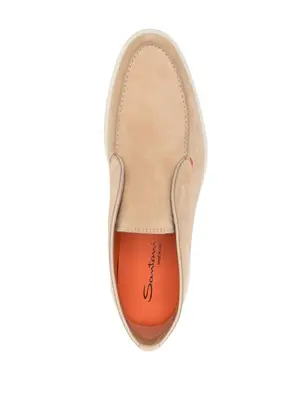 Santoni Almond-toe Suede Boots