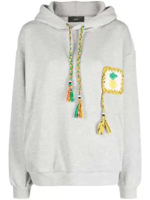 Alanui Crochet Detailed Cotton Hoodie