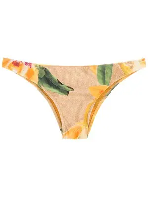 LENNY NIEMEYER Vic Floral-print Bikini Bottoms - Yellow