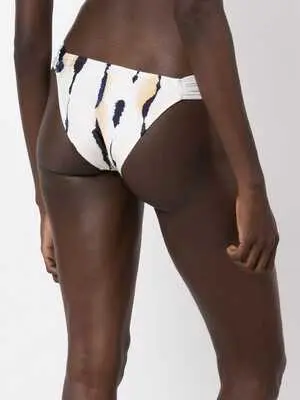 LENNY NIEMEYER Abstract-print Draped Bikini Bottom