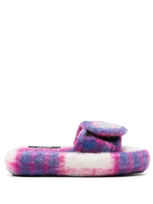Natasha Zinko Checked Wool Slides