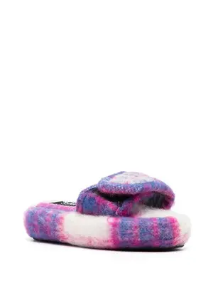 Natasha Zinko Checked Wool Slides