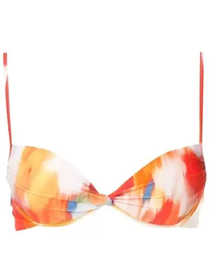 LENNY NIEMEYER Twist-detail Printed Bikini Top - Multicolour