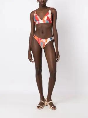 LENNY NIEMEYER Abstract-print Bikini Bottoms