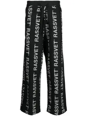 RASSVET Logo Print Wide-leg Trousers