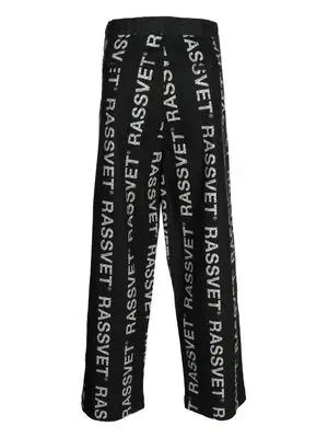 RASSVET Logo Print Wide-leg Trousers