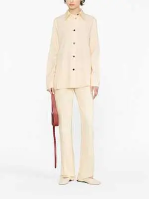 JIL SANDER Long-sleeve Wool Shirt - Neutrals