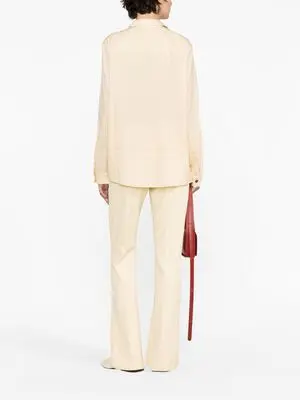 JIL SANDER Long-sleeve Wool Shirt - Neutrals