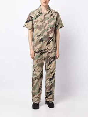 MAHARISHI Bonsai Forest-print Trousers - Brown