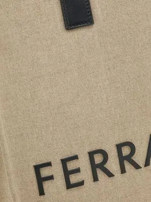 FERRAGAMO Embossed-logo Leather Tote Bag