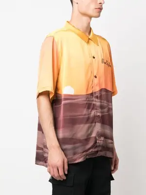 BLUE SKY INN Landscape-print Short-sleeve Shirt