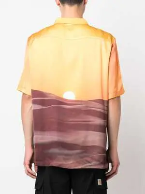 BLUE SKY INN Landscape-print Short-sleeve Shirt