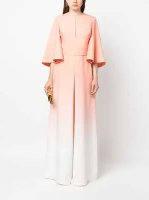 Elie Saab Gradient-effect Silk Jumpsuit
