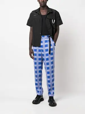 4SDESIGNS Check-print Trousers