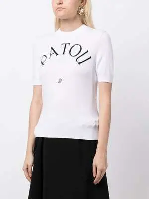 PATOU Logo Jacquard Knit Top