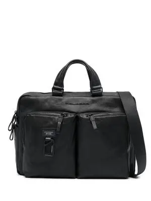 PIQUADRO Logo-plaque Leather Bag