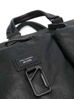 PIQUADRO Logo-plaque Leather Bag