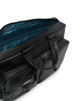 PIQUADRO Logo-plaque Leather Bag