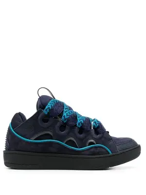 LANVIN Curb Panelled Sneakers Blue