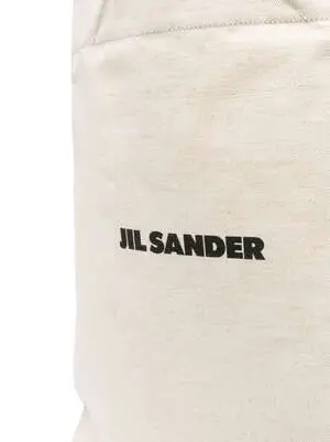 JIL SANDER Large Logo Print Tote Bag