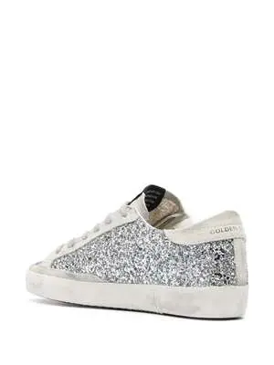 GOLDEN GOOSE Super-star Glitter Sneakers With Suede Star