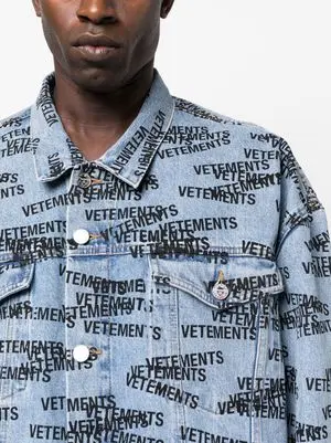 Vetements Logo-print Denim Jacket