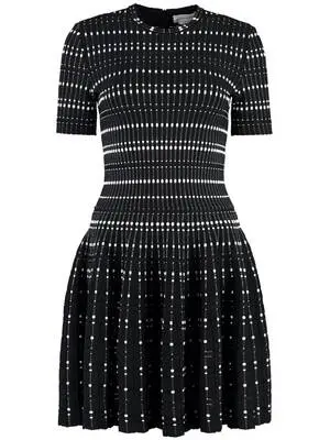 Alexander McQueen Contrast-thread Knitted Minidress