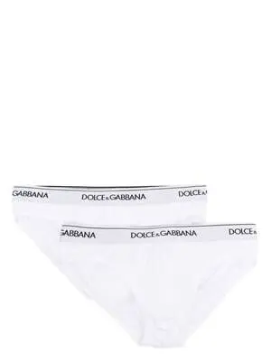 Dolce & Gabbana Logo-waistband Brief - White