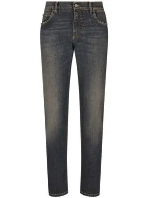 Dolce & Gabbana Logo Plaque Slim-cut Jeans